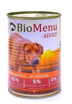 BioMenu Консервы для собак Говядинаи Ягненок (73995/45015) 0,41кг: цена ...