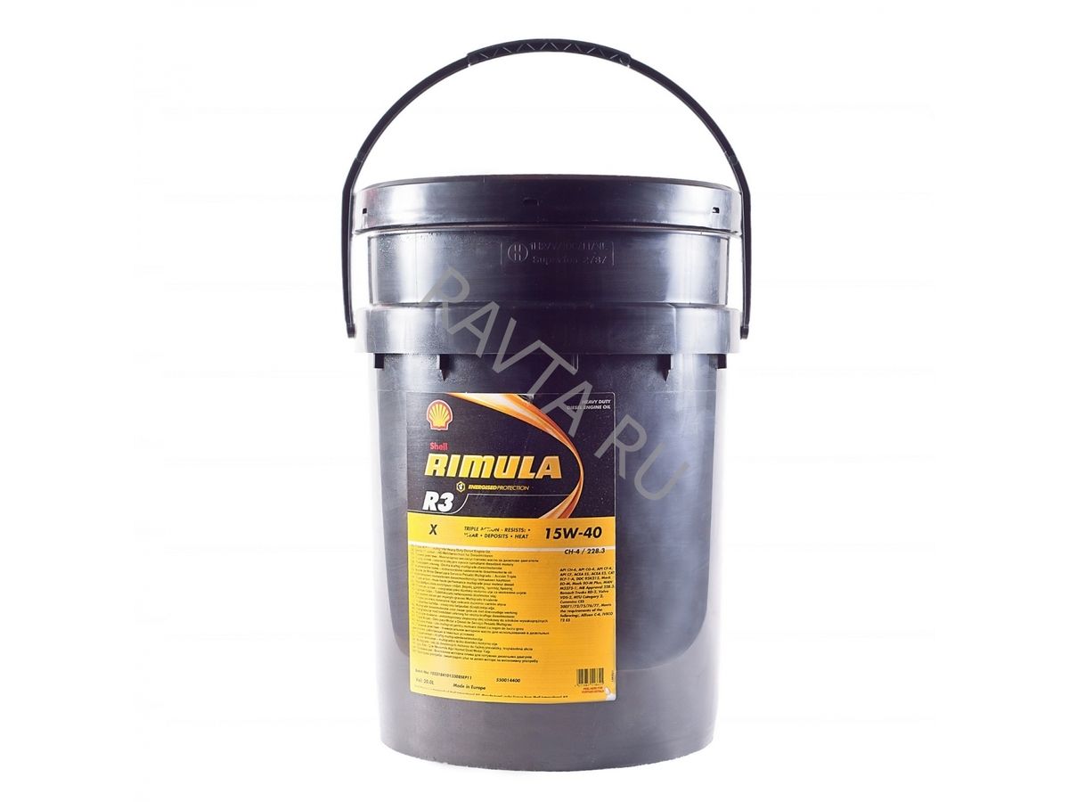 Масло Shell Rimula R3 X 15W-40 (20л): цена, описание, отзывы