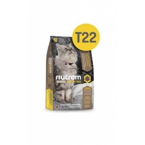 Корм Nutram T22 GF Turkey, Chicken & Duck Cat Food, беззерновой для ...